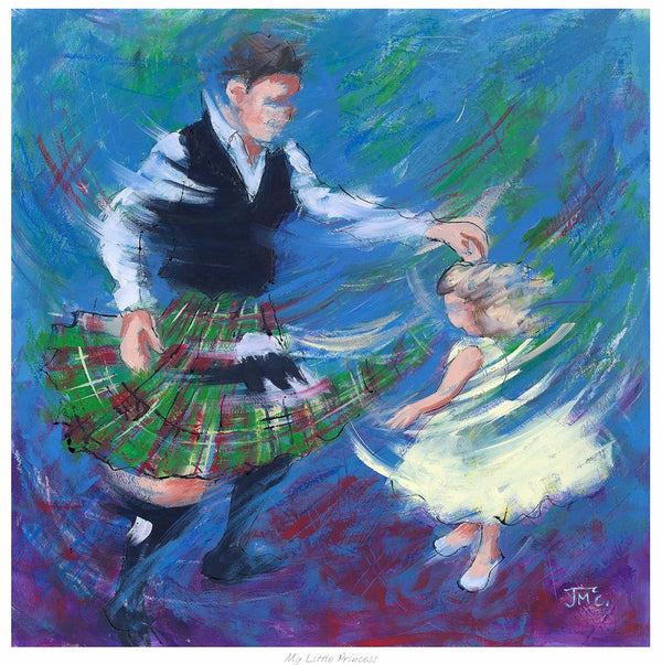 My Little Princess Ceilidh Dancers by Janet McCrorie – Art Prints Gallery