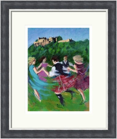 Ceilidh Amidst Majesty, Edinburgh Castle by Janet McCrorie – Art Prints ...