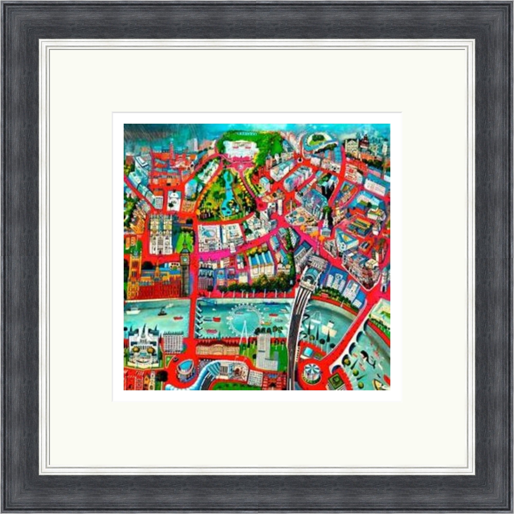 London in Pink by Rob Hain – Art Prints Gallery